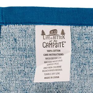 Camco Life is Better at The Campsite RV Dish Towel Set - Perfect for Drying Hands and Dishes - Includes a Set of (2) Towels - 27-Inches x 16-1/2-Inches (53301)