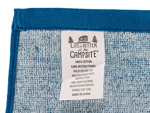 Camco Life is Better at The Campsite RV Dish Towel Set - Perfect for Drying Hands and Dishes - Includes a Set of (2) Towels - 27-Inches x 16-1/2-Inches (53301)