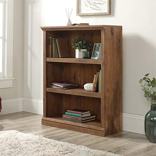 Sauder Misc Storage Contemporary 3-Shelf Wood Bookcase in Vintage Oak