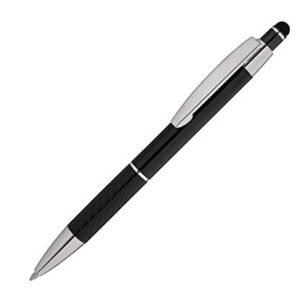 Customized Pens with Stylus - The Prestige Metal Pen - Custom Printed Name Pens with Black Ink Personalized & Imprinted with Logo or Message -Great Gift Ideas- FREE PERSONALIZATION - 6 pack (Black)