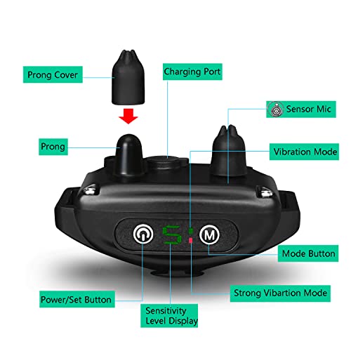 Bark Collar for Small Dogs 5-15lbs Small Dog Bark Collar No Shock Bark Collar Rechargeable Anti Bark Collar Shockless with Adjustable Sensitivity and Intensity Beep Bark Collar for Small Medium Dogs