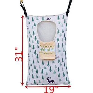 Amlrt Adjustable Door-Hanging Laundry Hamper with Stainless Steel Hooks , Hanging Laundry Bag