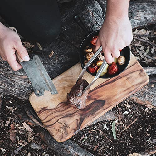 Fab Slabs Natural Wood Camphor Laurel Medium Cutting Board for Kitchen