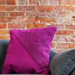 refinery29 | sawyer collection | 100% cotton luxury decorative textured throw pillows, ultra soft with stylish modern woven tufted design for home décor, purple