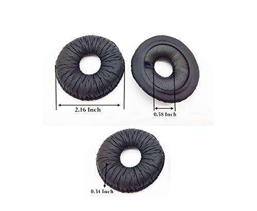 60425-01 Leatherette Ear Pads by AvimaBasics | Premium Earpads Cushion Compatible with Plantronics Supra Plus 19025-01 H91N H101N HW111N HW121N Blackwire C610 C610-M C620 C620-M Headsets