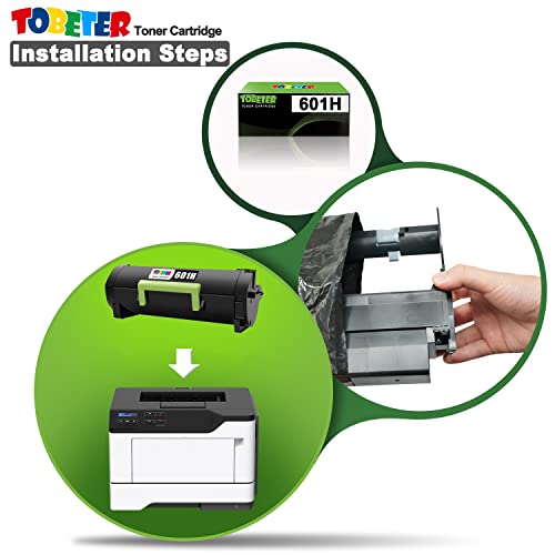 ToBeter Remanufactured 601H 60F1H00 High Yield Toner Cartridge for Lexmark MX310 MX410 MX510 MX511 MX610 MX611 MX310dn MX611de MX511d MX410de MX611dhe MX610de MX510de Printer (up to 10,000 Pages)