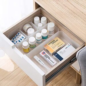 Poeland 5 Pcs Drawer Organizer Tray Storage Box for Bedroom Dresser Bathroom Kitchen