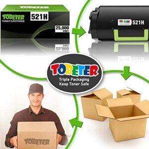 ToBeter MS810 Remanufactured High Yield Toner Cartridge for Lexmark 521H 52D1H00 for MS710 MS711 MS810 MS810n MS810dn MS811 MS811dn MS812 MS710dn MS710n MS711dn MS810de MS810dtn Printer(Black, 1 Pack)