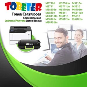 ToBeter MS810 Remanufactured High Yield Toner Cartridge for Lexmark 521H 52D1H00 for MS710 MS711 MS810 MS810n MS810dn MS811 MS811dn MS812 MS710dn MS710n MS711dn MS810de MS810dtn Printer(Black, 1 Pack)