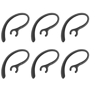 6 pack replacement ear hook universal small clamp loop clip for other bluetooth headset(black)