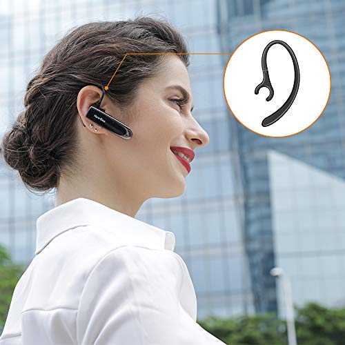 6 Pack Replacement Ear Hook Universal Small Clamp Loop Clip for Other Bluetooth Headset(Black)