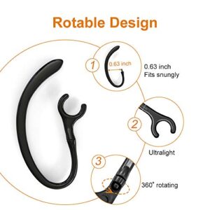 6 Pack Replacement Ear Hook Universal Small Clamp Loop Clip for Other Bluetooth Headset(Black)