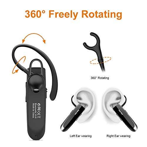 6 Pack Replacement Ear Hook Universal Small Clamp Loop Clip for Other Bluetooth Headset(Black)