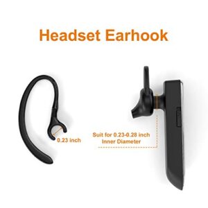 6 Pack Replacement Ear Hook Universal Small Clamp Loop Clip for Other Bluetooth Headset(Black)