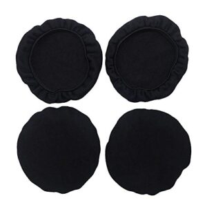 tvoip 2pairs/4pcs universal stretchable headphone cover washable ear cup covers fabric headset ear pad cover on-ear headphones earpads (3.54"-4.33"(9-11cm))