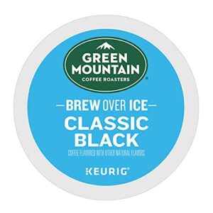 Green Mountain Coffee Roasters Brew Over Ice Classic Black, Single Serve Keurig K-Cup Pods, Medium Roast Iced Coffee, 12 Count