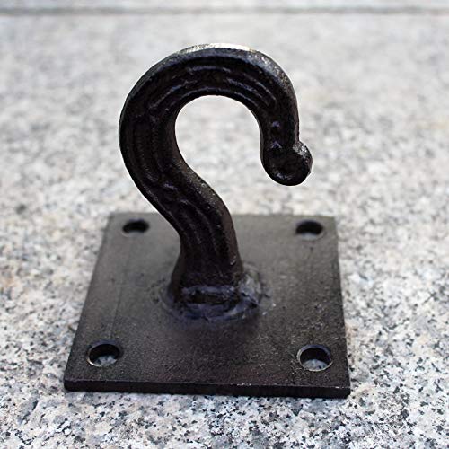 RUN 1 Piece Cast Iron Ceiling Hook Decorative Robe Clothes Wall Hook Hanger, Screws Included