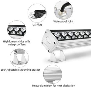 RSN LED 48W Wall Washer Light, 39.4in Wall Washer Linear Light 3000K Warm White, Super Bright 4800lm Outdoor Wall Washer led Light with US 3-Plug IP65 Waterproof Suitable for Garden, Bridge