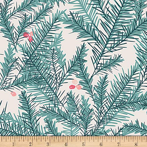 Art Gallery Fabrics Art Gallery Little Town Be Merry Fabric, Green