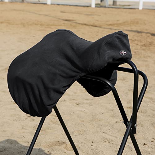 Harrison Howard Fleece Horse Saddle Cover for JP/CC Horse Saddle Cover-Black