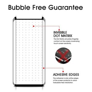 OTAO Galaxy S8 Screen Protector Tempered Glass (2 Pack), 3D Curved Dot Matrix Glass Screen Protector for Samsung Galaxy S 8 with Installation Tray [Case Friendly]