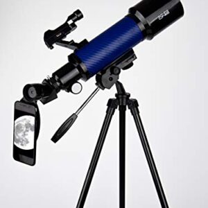 Explore One CF400SP Astronomy and Terrestrial Telescope with 20x to 67x Magnification - 70mm Aperture - 400mm Focal Length - Smartphone Adapter - Easy-to-Use Beginner Telescope for Kids and Adults