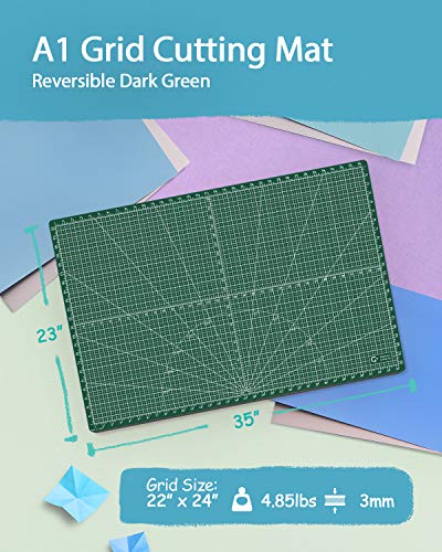 G+ Self-Healing Reversible Cutting Mat A1 (23”x 35”) Non-Slip, Durable, Scratch-Resistant Cutting Board for Arts, Crafts, Sewing, and Quilt Making - Perfect for Artists, Hobbyists, and Entrepreneurs