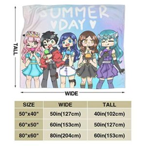 The Krew Its-Funneh Summerday Blankets Super Soft Warm Faux Fur Throw Blanket -Ultra-Soft Micro Fleece Blanket Twin, Warm, Lightweight, Pet-Friendly, Throw for Home Bed, Sofa & Dorm