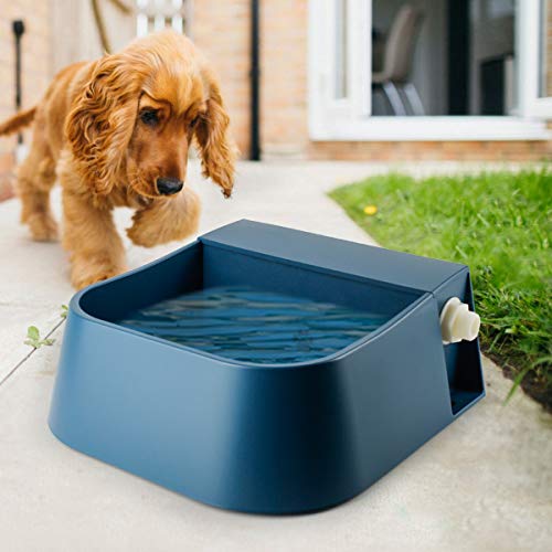 PETLESO Automatic Dog Waterer, Automatic Dog Water Bowl for Cats Dogs Birds Goats Outdoor Small Animals, Blue 2L