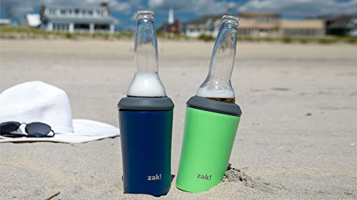 Zak Designs Durable 18/8 Stainless Steel with Vacuum Insulated Can and Bottle Cooler, Great for Cold Drinks Stay Cold in Pool and Party (12oz, Pistachio, BPA Free)