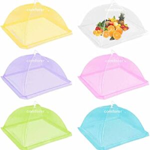 Comforer Food Cover Mesh Food Tent, 17 Inches, Nylon Covers, Pop-Up Umbrella Screen Tents, Collapsible and Reusable Patio Bug Net for BBQ, Picnics, Parties, Camping, Outdoor - 6 Colors