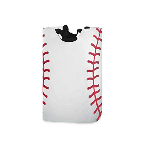 Collapsible Laundry Basket Baseball Sport Theme Laundry Hamper Large Cloth Hamper Laundry Organizer Holder with Handle