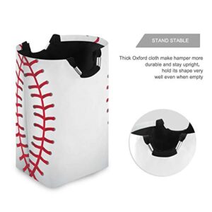 Collapsible Laundry Basket Baseball Sport Theme Laundry Hamper Large Cloth Hamper Laundry Organizer Holder with Handle