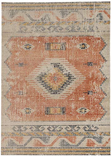 Plateau Moore Ivory & Rust 8' X 10' Area Rug by Linon