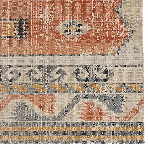 Plateau Moore Ivory & Rust 8' X 10' Area Rug by Linon