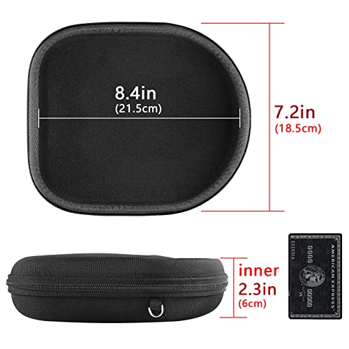 Geekria Shield Case Headphones Compatible with Anker Soundcore Space Q45, Life Q35, Life Q30, Life Q20 +, Replacement Protective Hard Shell Travel Carrying Bag with Cable Storage (Black)