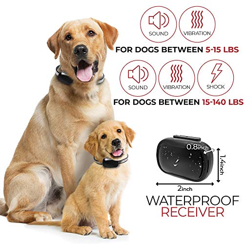 Extra Small Size Dog Training and Behavior Collar with Remote for Small Dogs 5-15lbs and Puppies with Shock - Waterproof & 1000 Ft Range