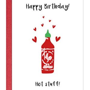 Maplelon Hot Stuff Happy Birthday Card, Funny Cute Bday Card for Husband Wife Boyfriend Girlfriend…