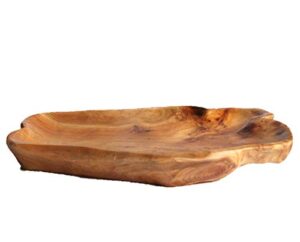 greener valley hand-crafted root wood live edge platter (medium-large - 17-19")