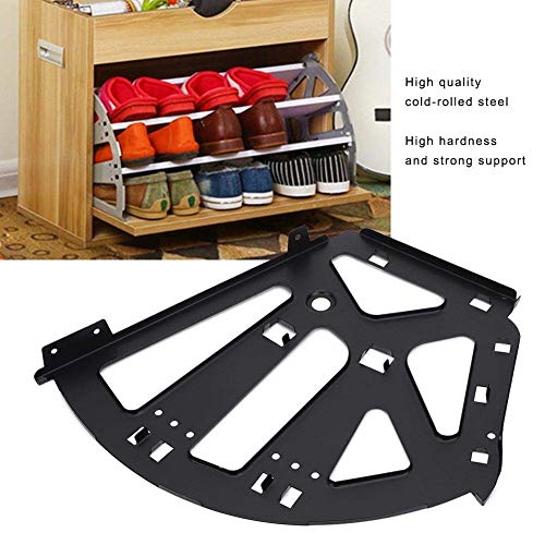 3 Layers Shoe Cabinet Flip Frame Shoe Rack Hinges Flip Drawer Hinge Black Shoe Cabinet Dump Rack with Mounting Accessories