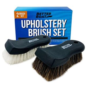 upholstery brush set carpet brush car cleaning brush horse hair brush and car brush horsehair detailing for car upholstery cleaner leather brush, interior, boat, couch and sofa