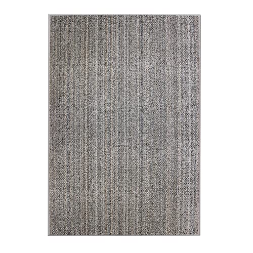 Boho Striped Multicolor Area Rugs Made for 100% Recycled Polyester Carpet Fibers.Berber Loop Style Soft Fiber with 1/4 Inch Pile Height and Many Sizes and Shapes Available (4' x 4')