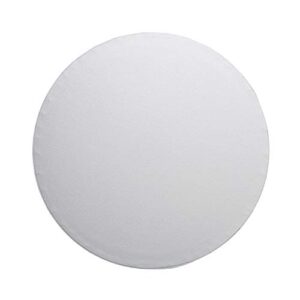 Spec101 Round Cake Boards Bulk 12pk - 10 Inch Cake Drum Round White Cardboard Base with 1/2 Inch Thick Smooth Foil Edge