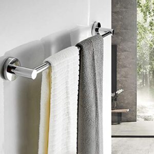 BESy Adjustable 15.9 to 28.6 Inch Single Bath Towel Bar Rack for Bathroom Accessories SUS304 Stainless Steel Towel Holder, Wall Mount with Screws Hand Towel Bar Rod Hotel Style, Polished Chrome