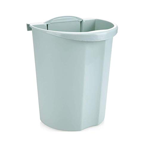 BLRYP Family Hanging Coverless Plastic Trash Can Kitchen Small Waste Recycling Bin,8L Kitchen, Home (Color : Green)