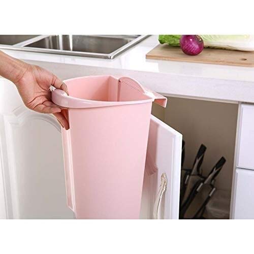 BLRYP Family Hanging Coverless Plastic Trash Can Kitchen Small Waste Recycling Bin,8L Kitchen, Home (Color : Green)