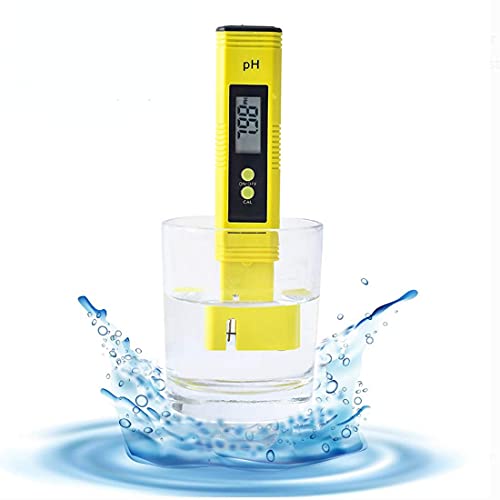 PH Meter for Brewing Water Quality Tester Hydroponics Aquarium RO System Pools, 0-14PH Automatic Temperature Compensation 0.01pH Accuracy, 0-60 Celsius, 3 Packs with Calibration Solution