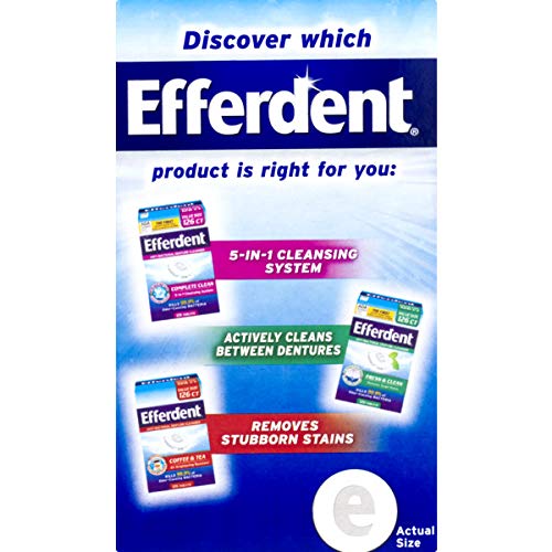 Efferdent PM Overnight Clean Anti-Bacterial Denture Cleanser Tablets, Kills Odor-Causing Bacteria with Powerful Oxi-Action, 90 Count (Pack of 1)