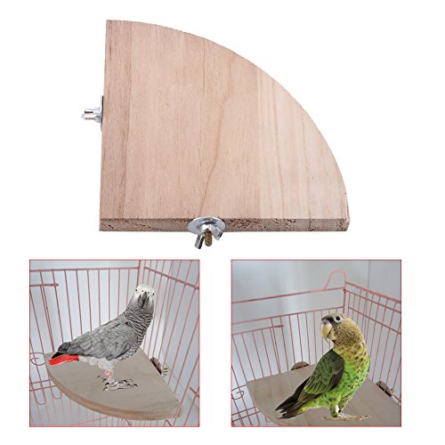 Parrot Cage Perch Stand Platform, Wooden Birdcage Ladders Budgie Pet Rat Exercise Accessories 5 inches