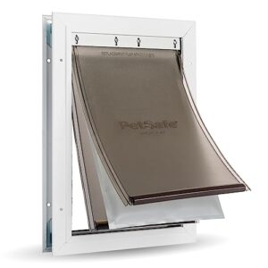 petsafe extreme weather dog and cat door - aluminum frame pet door - large